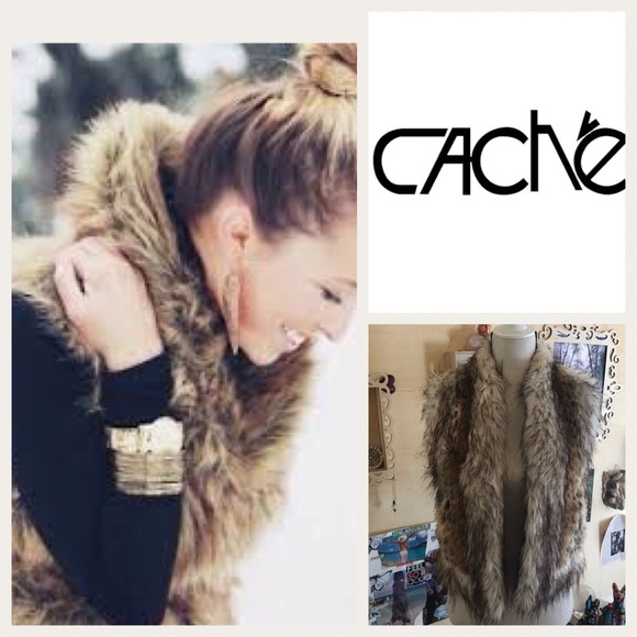 Cache | Jackets & Coats | Cache Faux Fur Vest | Poshmark